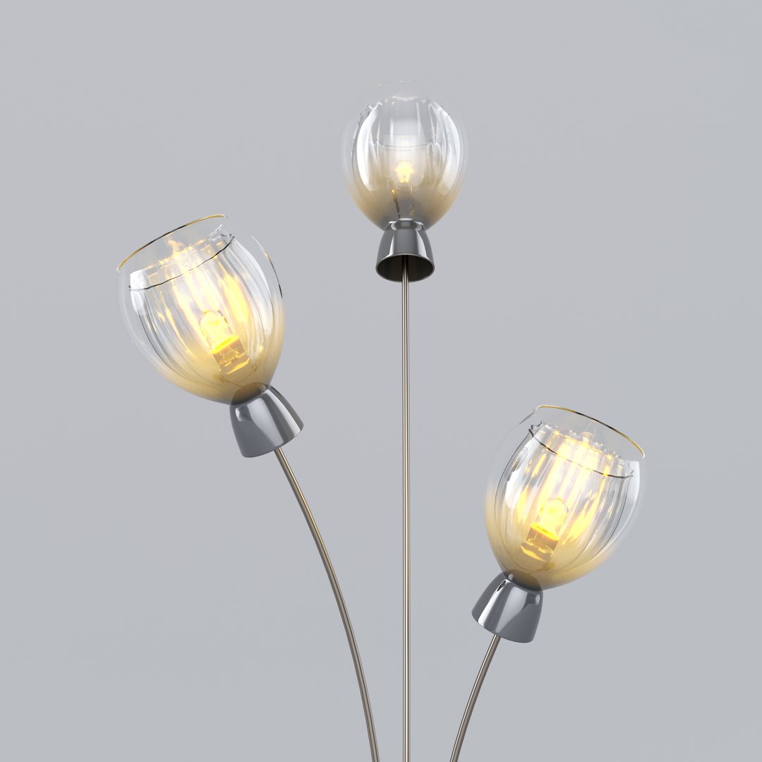 Sylvia Glass Floor Lamp 3D Model - TurboSquid 2313679