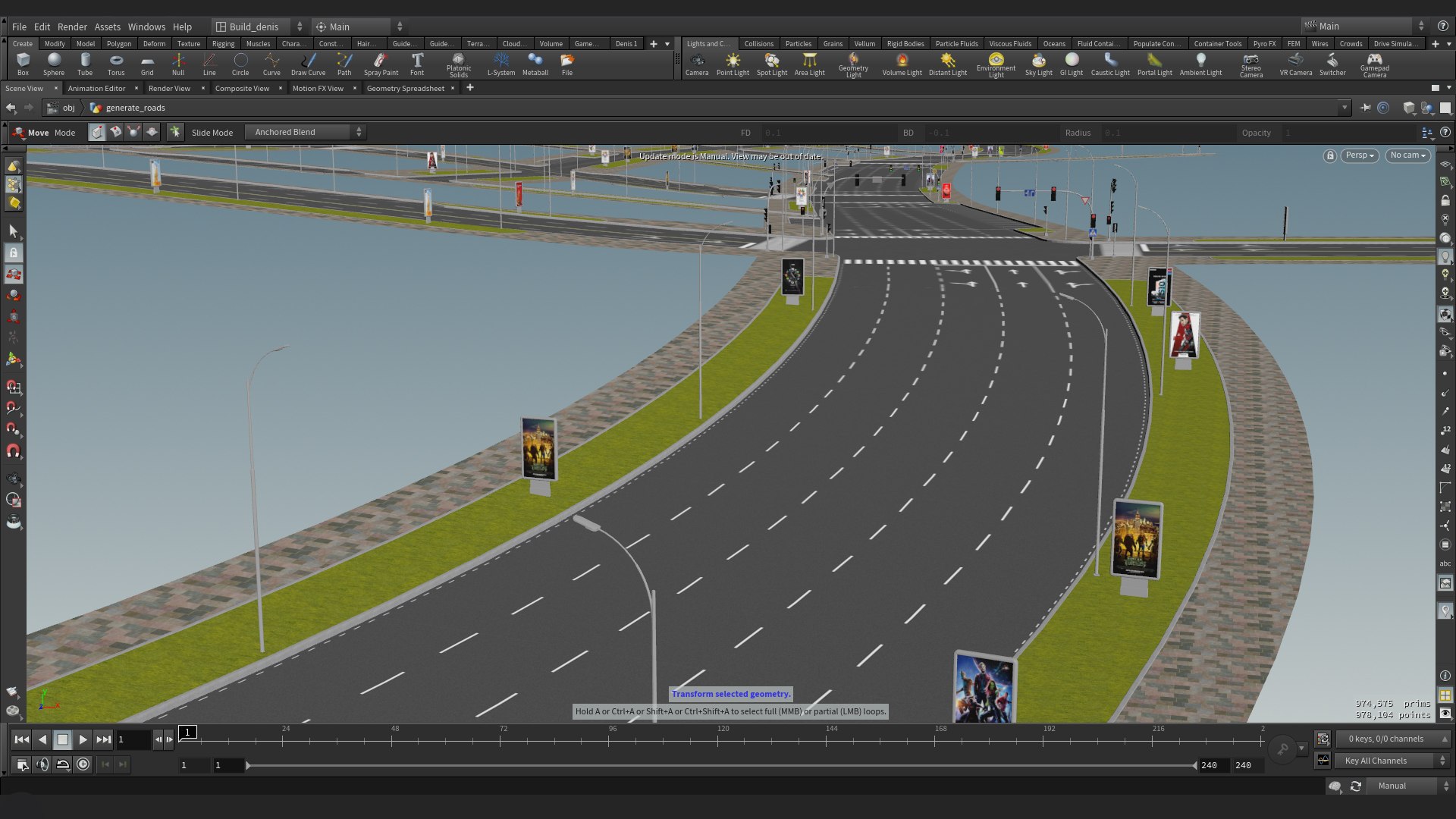 Houdini City Roads Generator 3D - TurboSquid 1607927