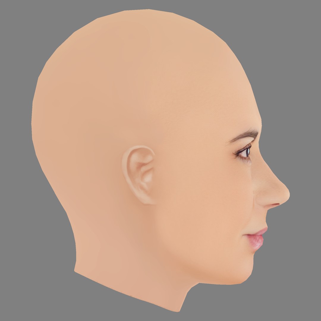 3D Model Ana Varela Head - No Hair - Low Poly Head For Game ...