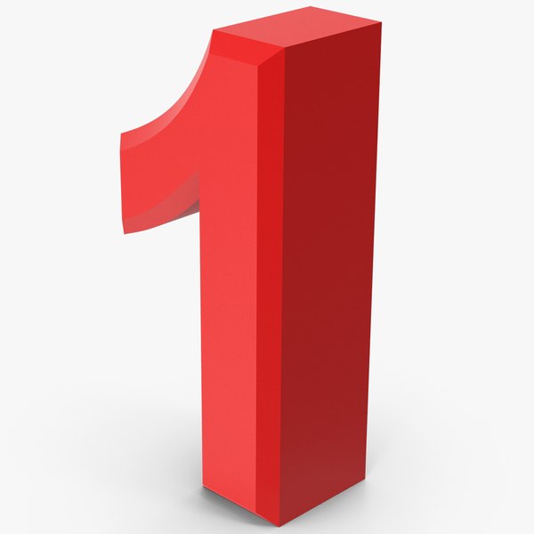 modelo 3d Número rojo 1 - TurboSquid 2241912