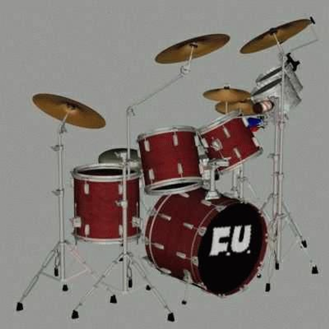 3d drum set model