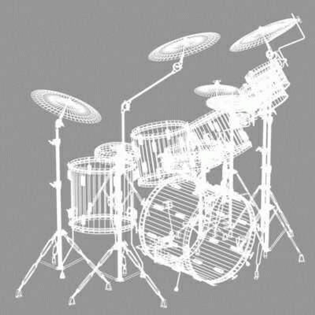 3d drum set model