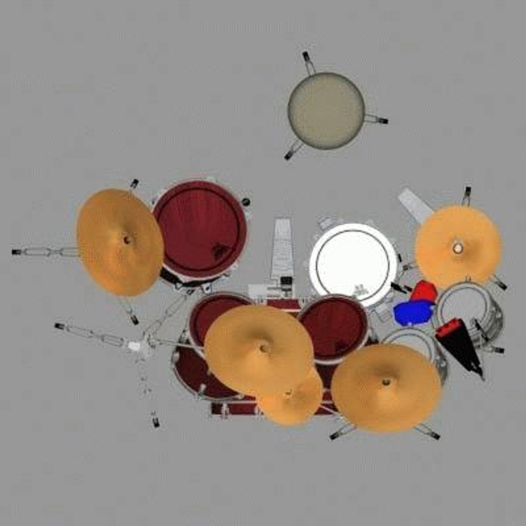 3d drum set model