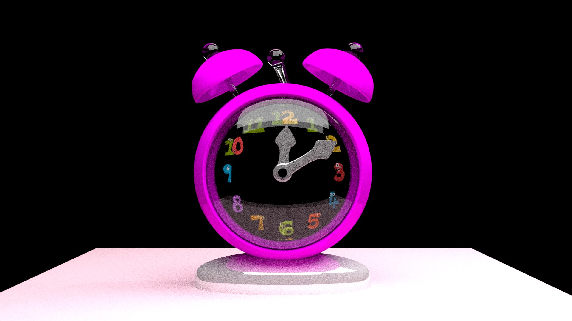 3D Pink Clock Model - TurboSquid 1314550