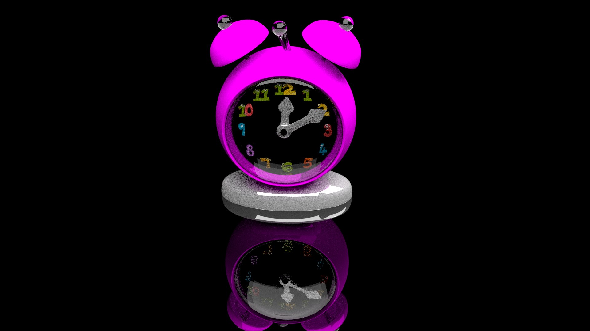 3D Pink Clock Model - TurboSquid 1314550