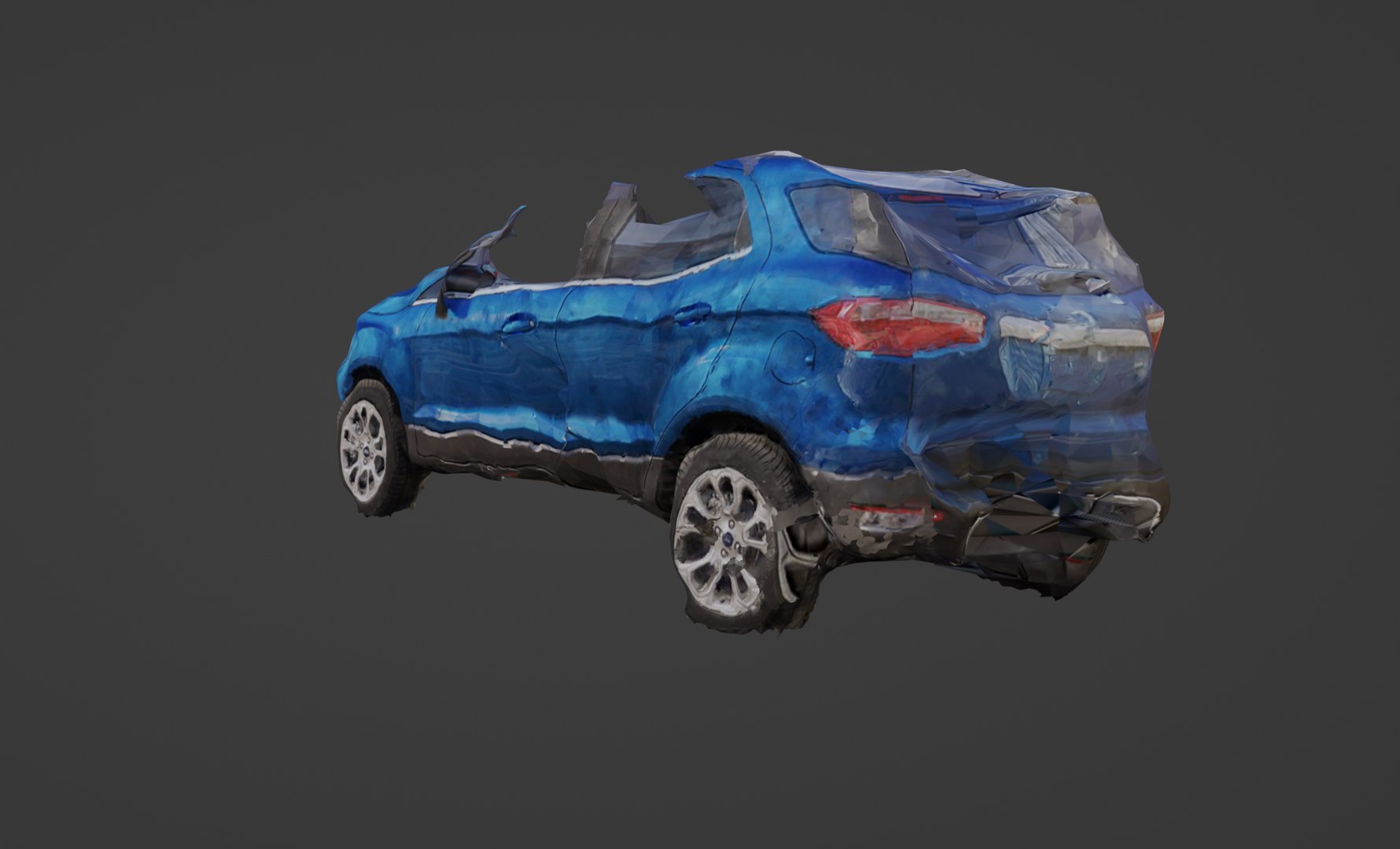3D Model Damaged Small SUV - TurboSquid 2074580