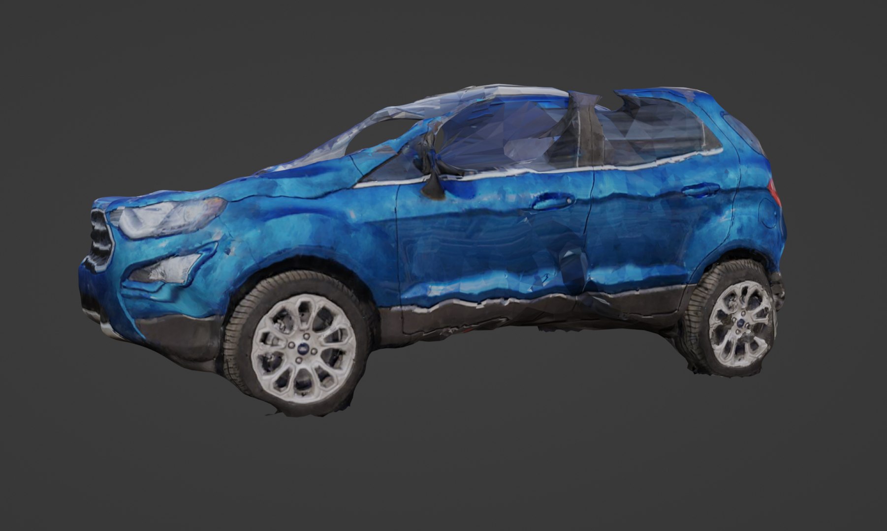 3D Model Damaged Small SUV - TurboSquid 2074580