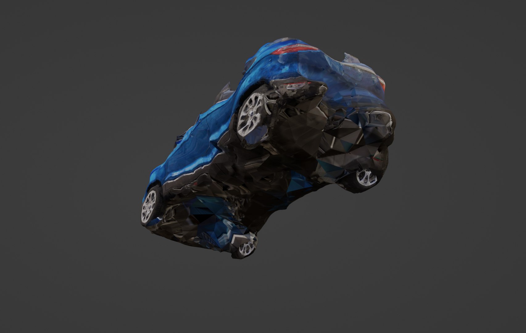 3D Model Damaged Small SUV - TurboSquid 2074580