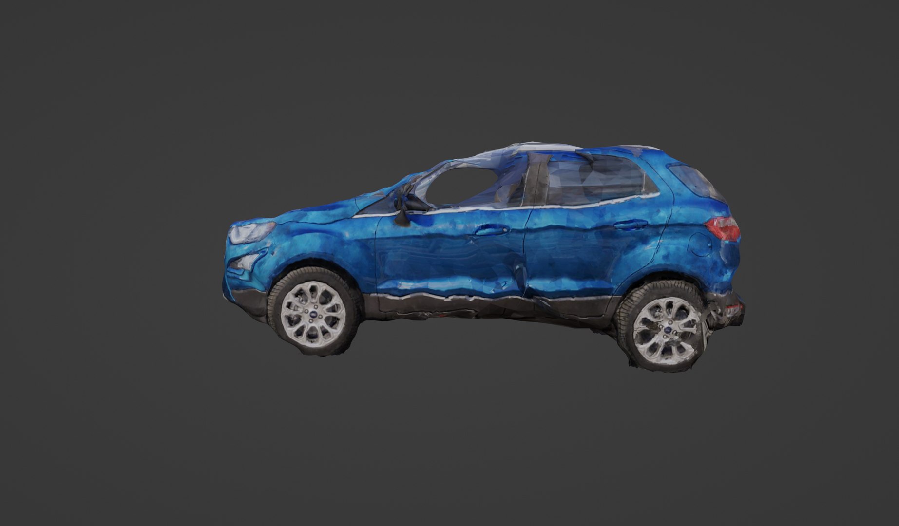 3D Model Damaged Small SUV - TurboSquid 2074580