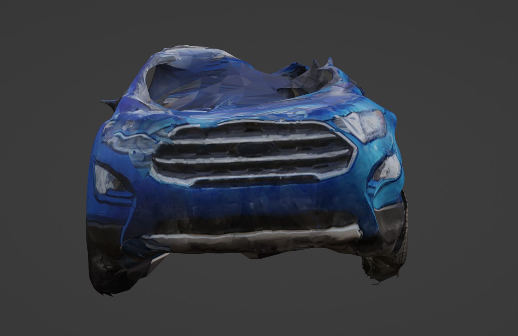 3D Model Damaged Small SUV - TurboSquid 2074580