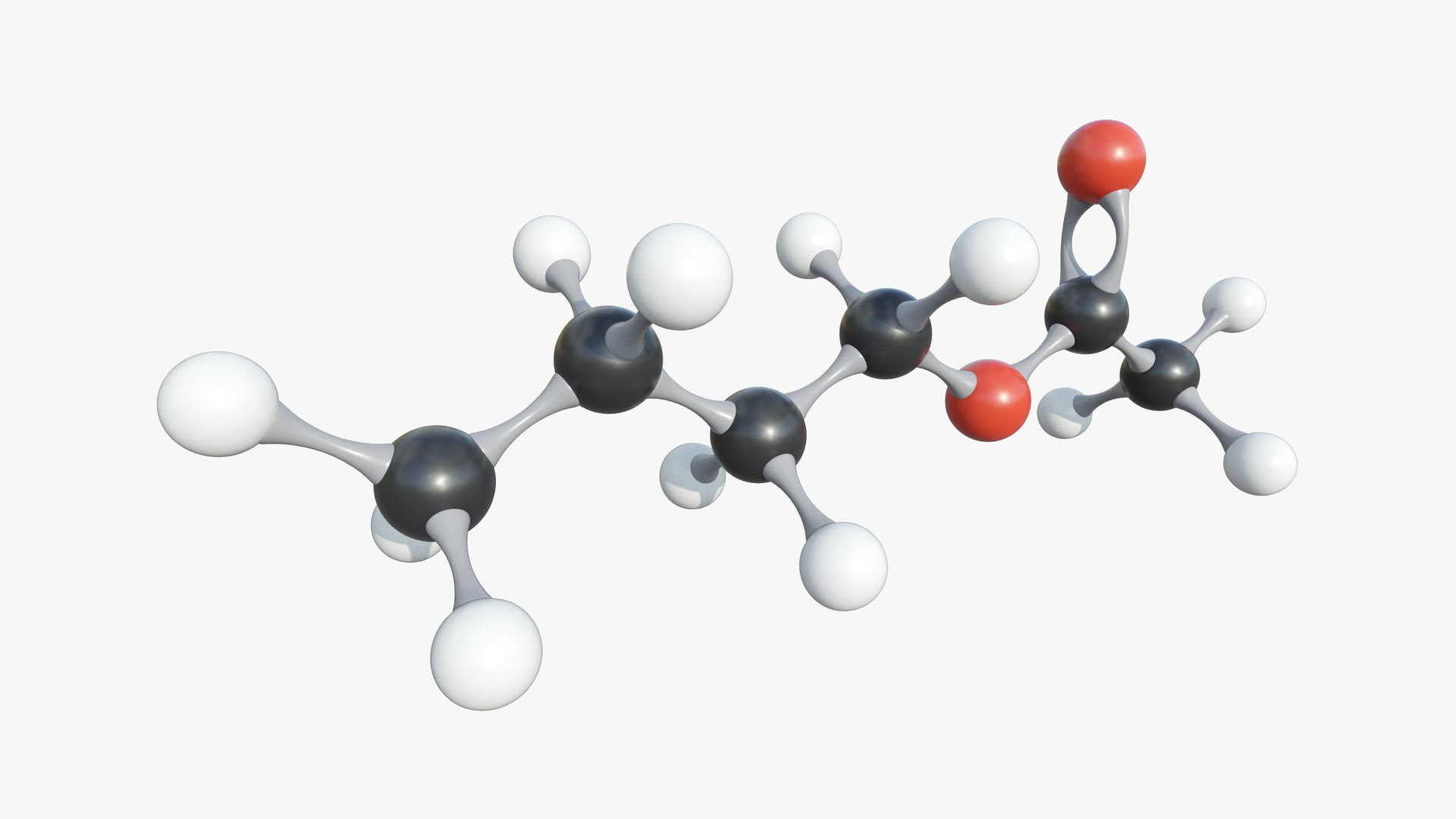 3D Model Butyl Acetate Molecule With PBR 4K 8K - TurboSquid 1942396