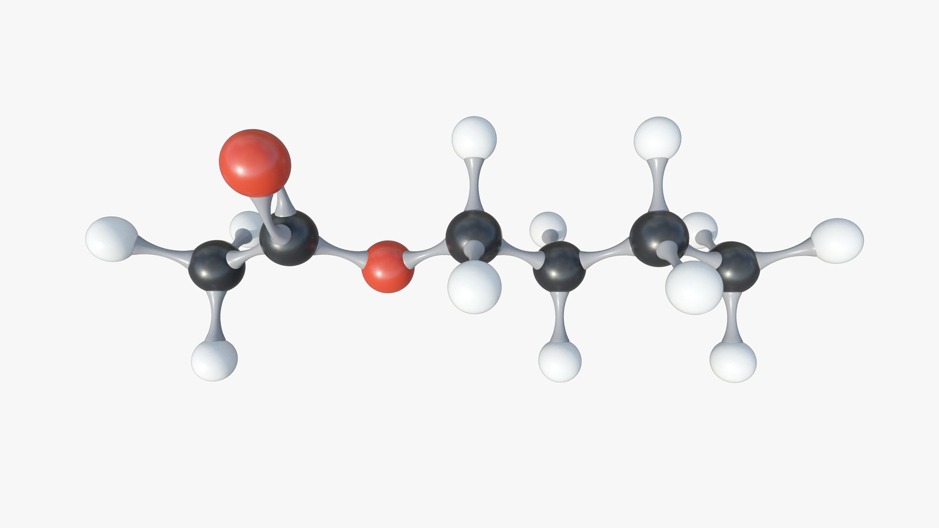 3D Model Butyl Acetate Molecule With PBR 4K 8K - TurboSquid 1942396