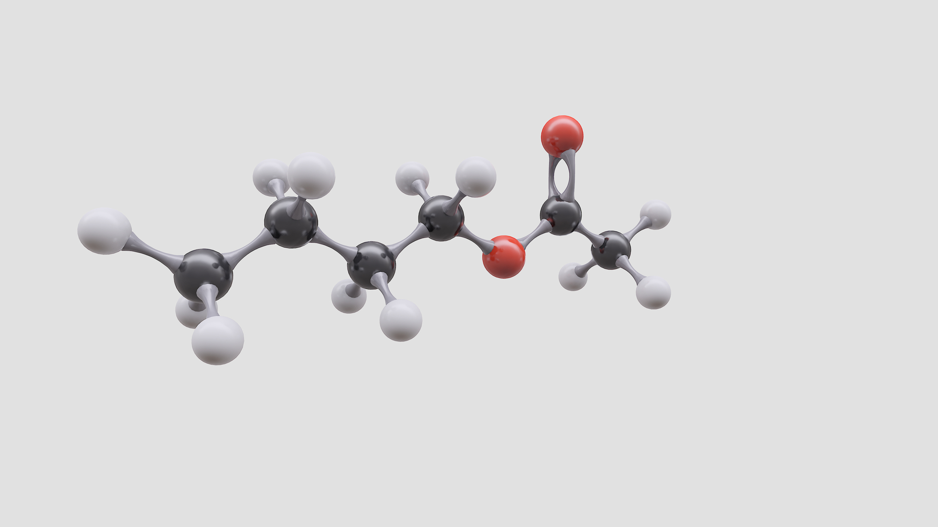 3D Model Butyl Acetate Molecule With PBR 4K 8K - TurboSquid 1942396