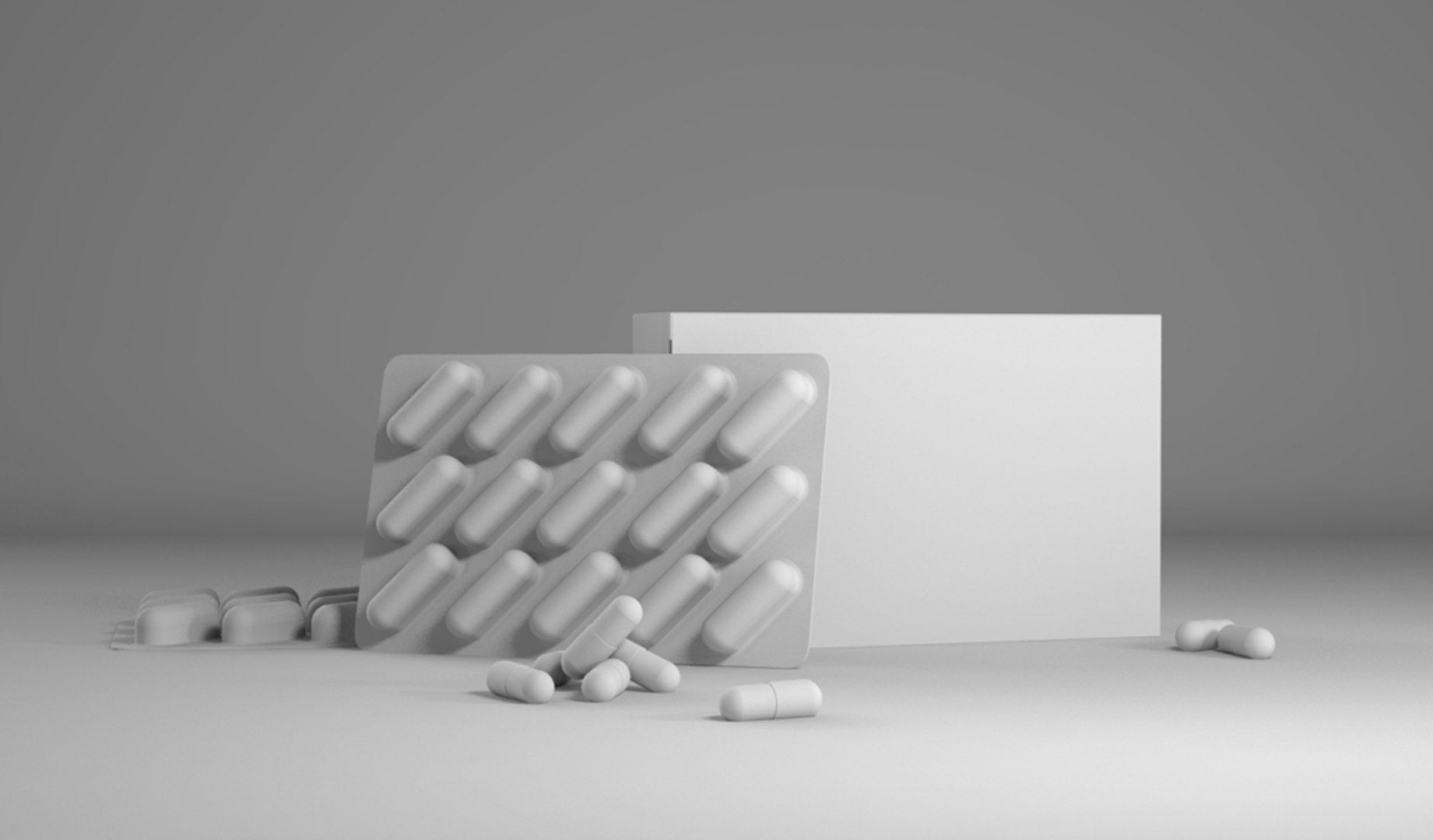 3d model blister packs medical