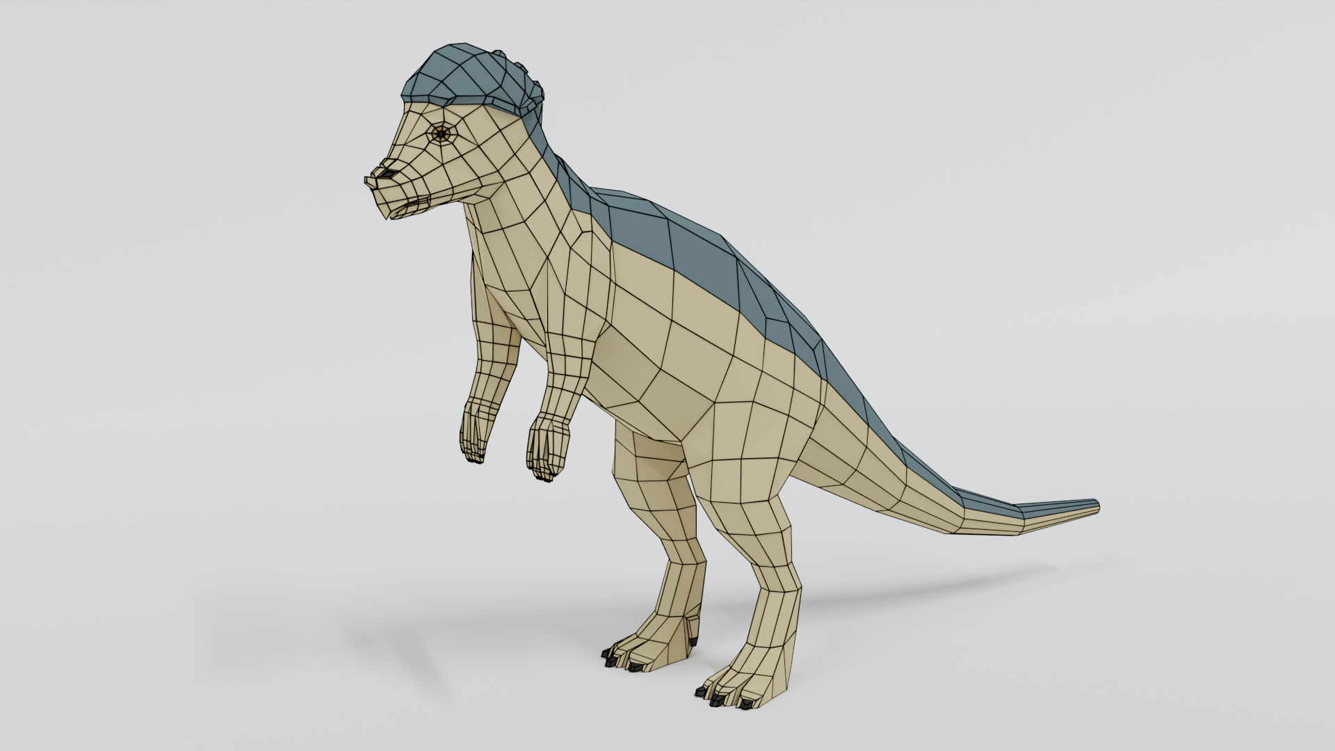 modelo 3d Dinosaurio Pachycephalosaurus de dibujos animados de Low Poly ...