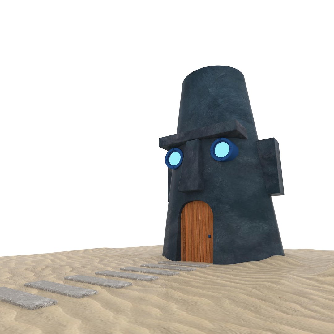 3D Model Squidward Tentacles Home - TurboSquid 2270676