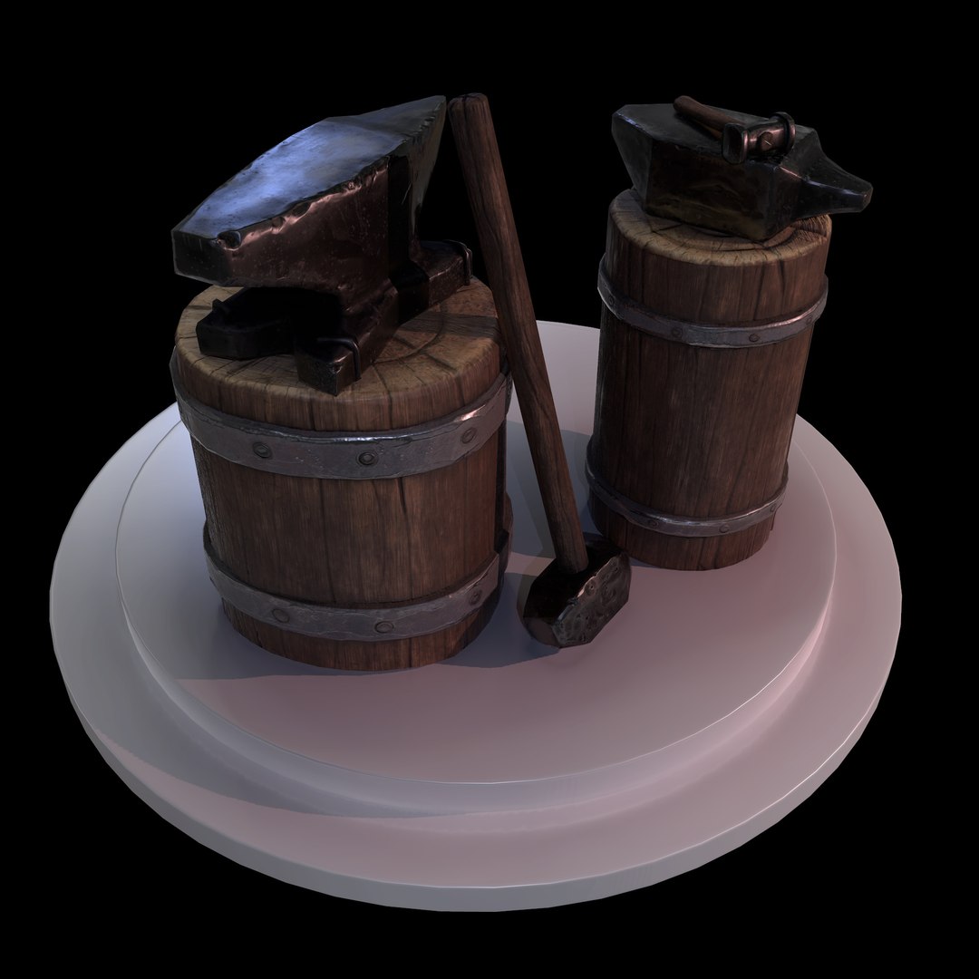 Set Blacksmith Tools 3D Model - TurboSquid 1238463