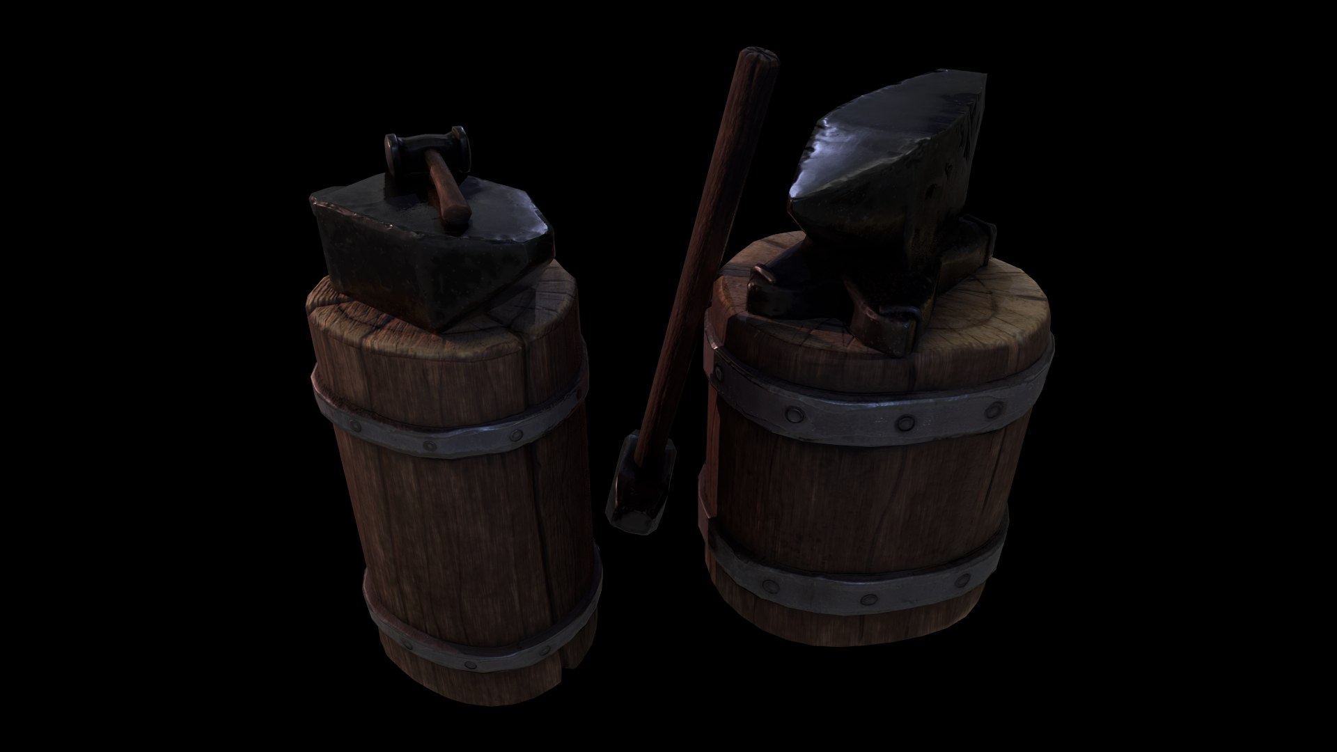 Set Blacksmith Tools 3D Model - TurboSquid 1238463