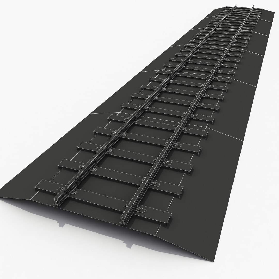 3d model railway rail