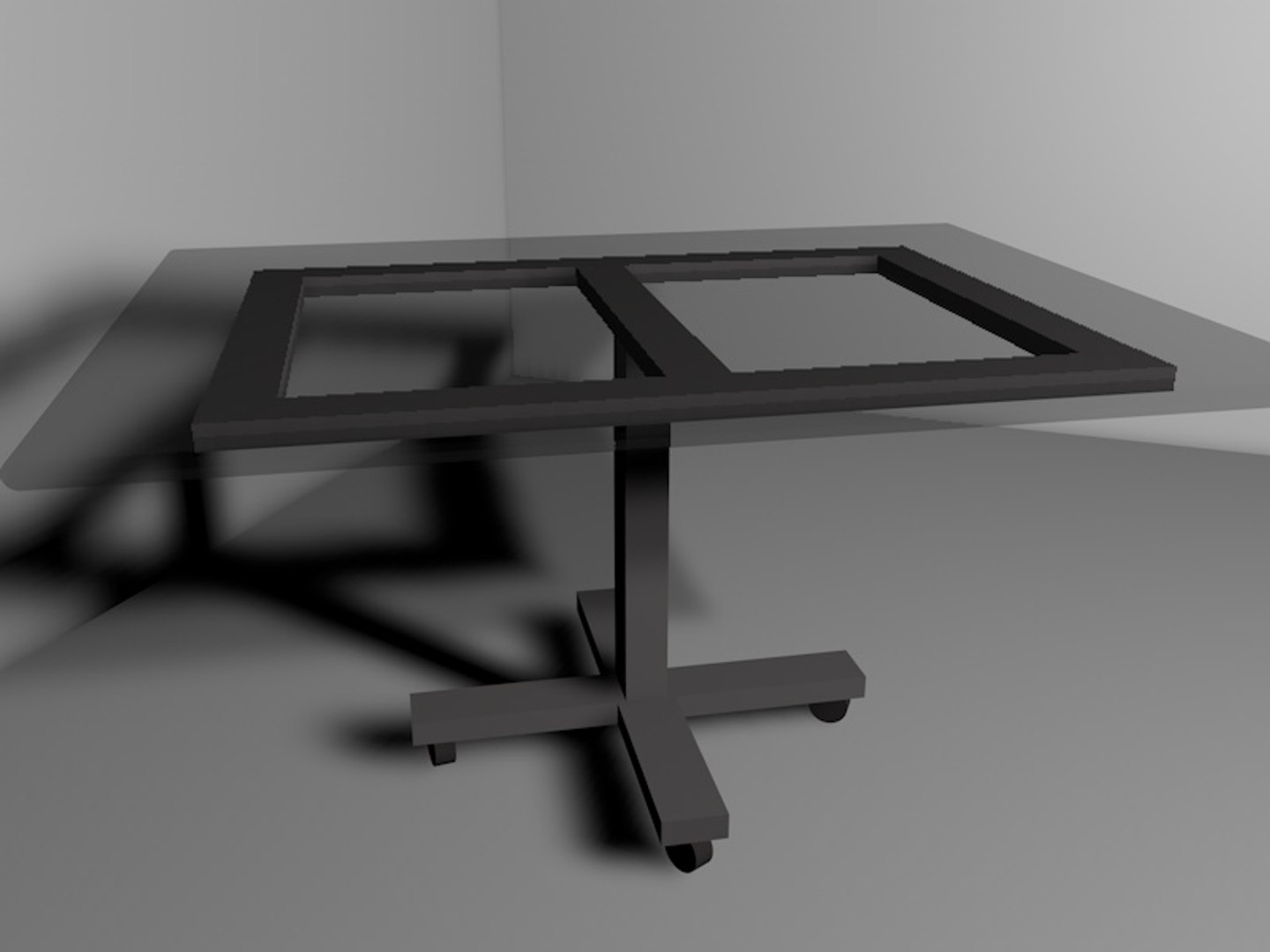 3d glass table model