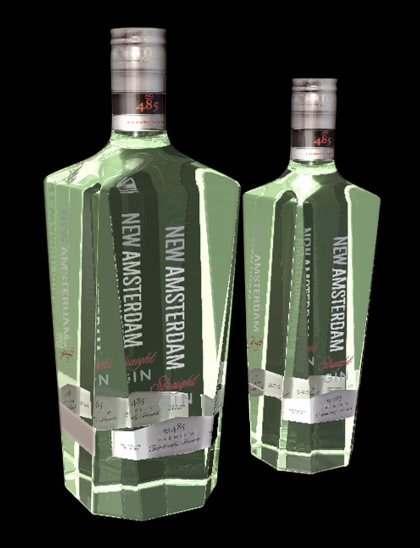 3d Model Bottles New Amsterdam Gin