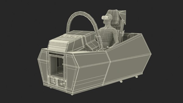 modelo 3d Simulador de cabina del F-35 con maniquí en realidad virtual - TurboSquid 2274913