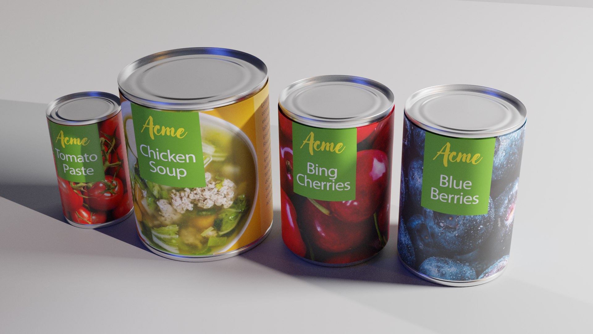Canswithlabels 3D Model - TurboSquid 2034287