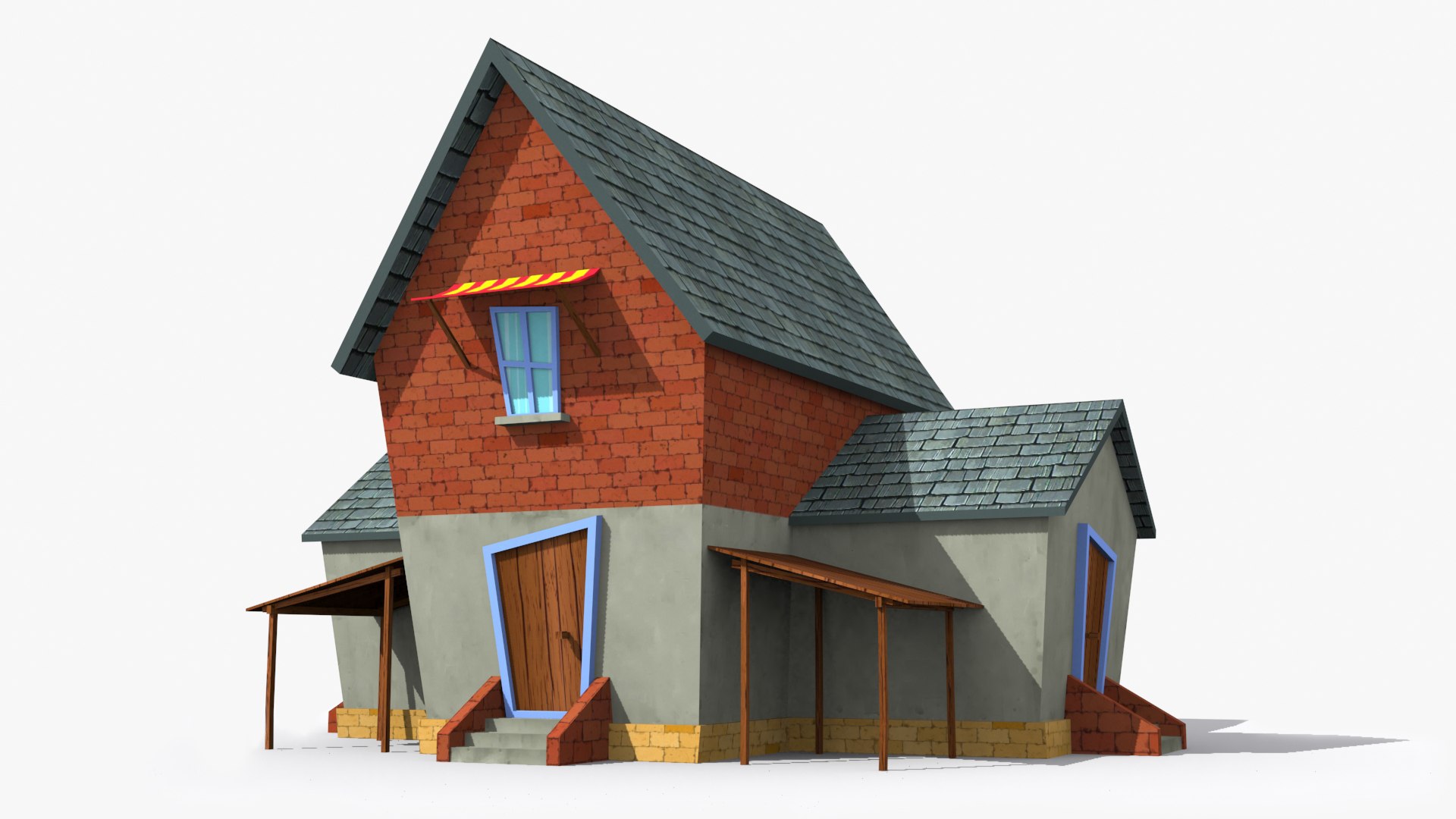 Cartoon house 3D model - TurboSquid 1697061