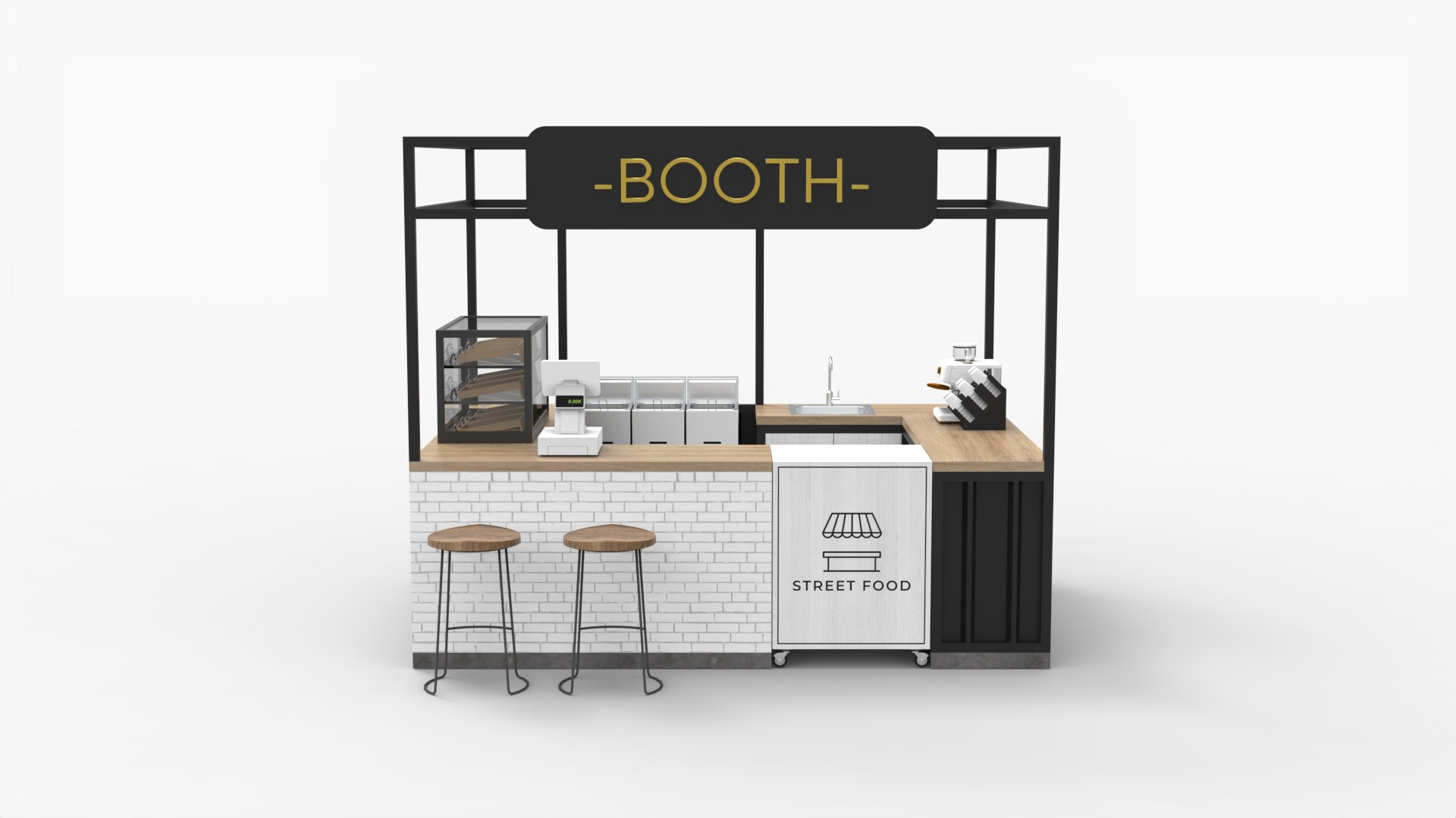 Booth 2 3D Model - TurboSquid 2237325
