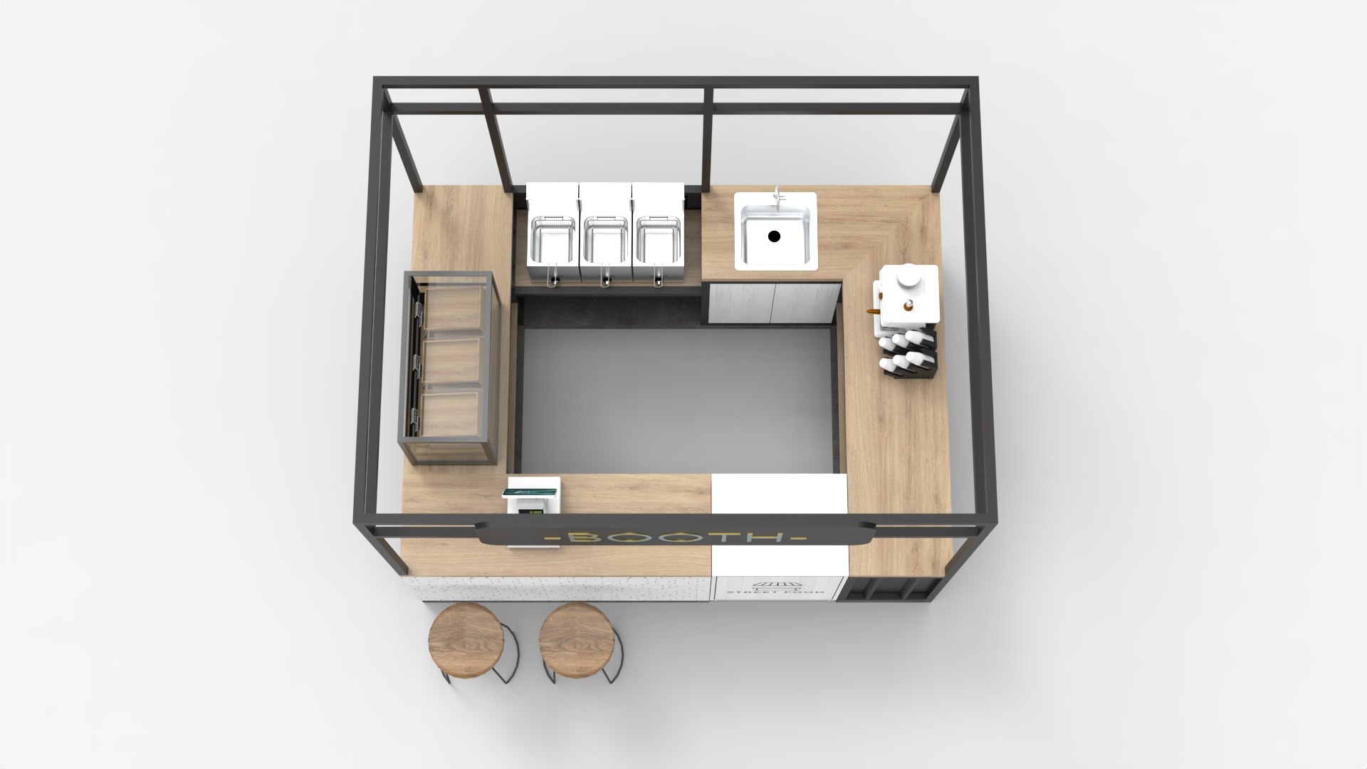 Booth 2 3D Model - TurboSquid 2237325