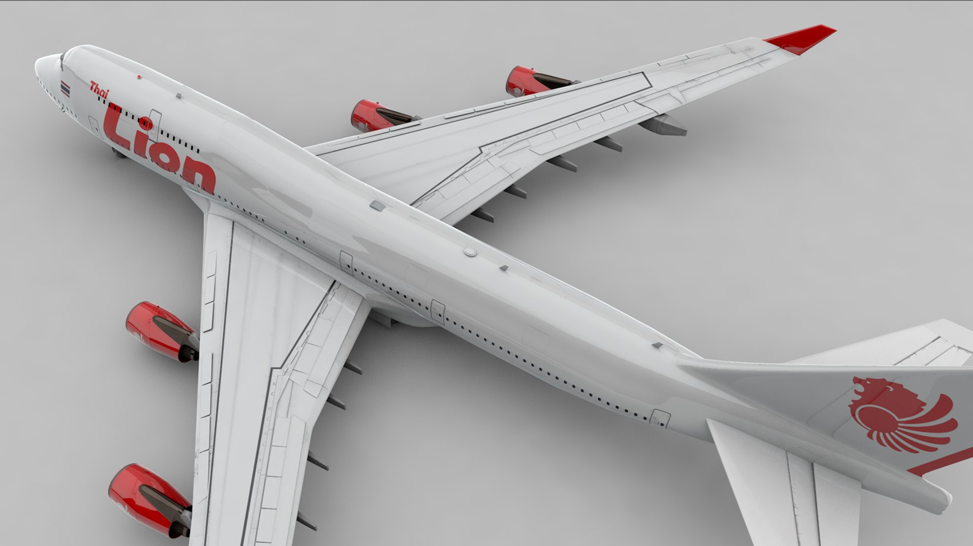 Boeing 747 Thai Lion 3D Model - TurboSquid 1603493