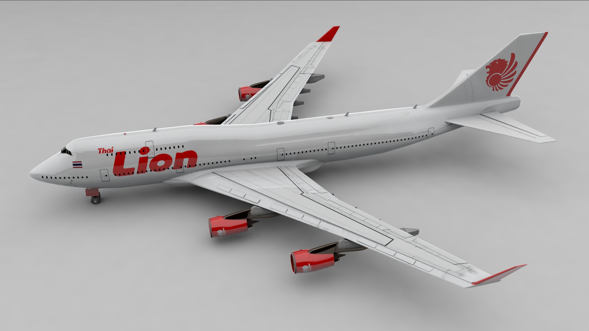 Boeing 747 Thai Lion 3D Model - TurboSquid 1603493