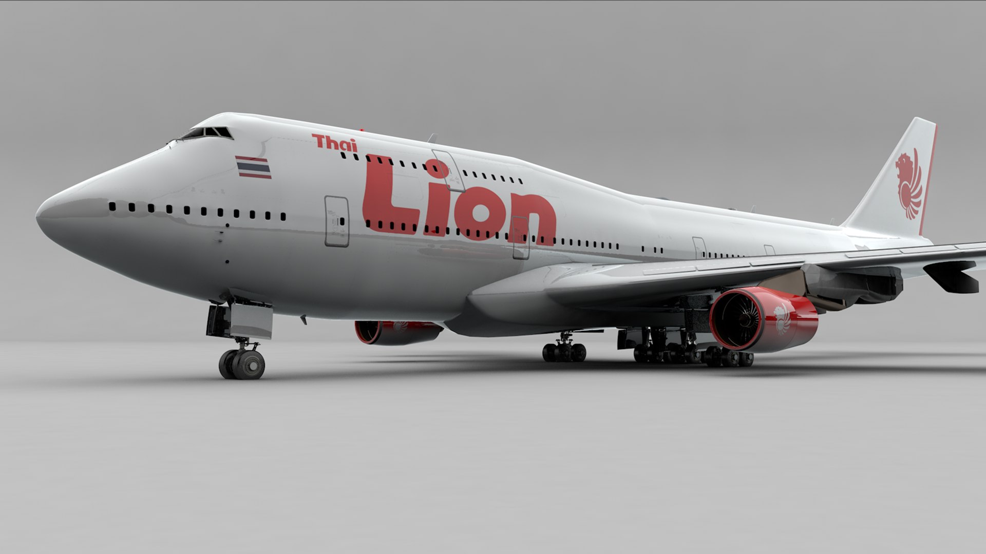 Boeing 747 Thai Lion 3D Model - TurboSquid 1603493