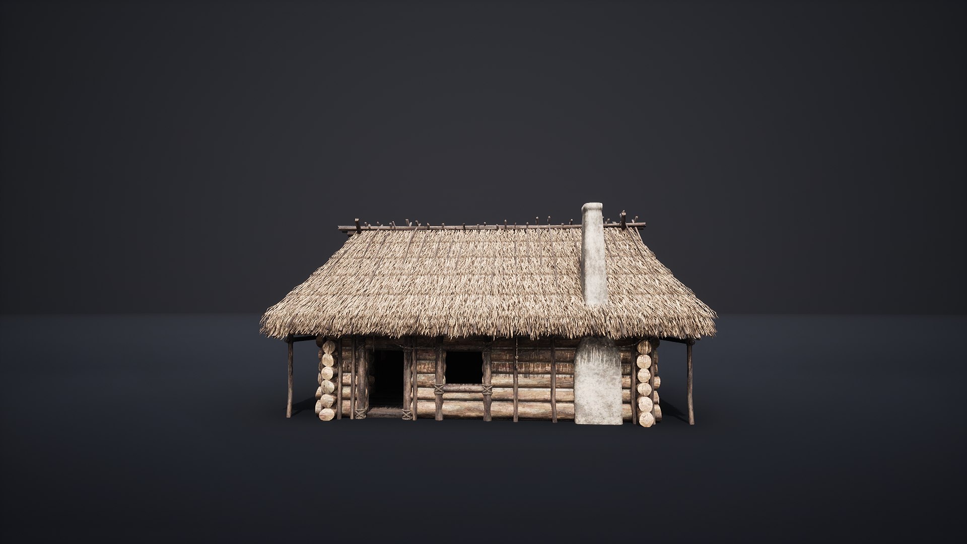 MEDIEVAL SLAVIC HOUSE COTTAGE CABIN HUT GENERIC VILLAGE FARM AAA 3D ...