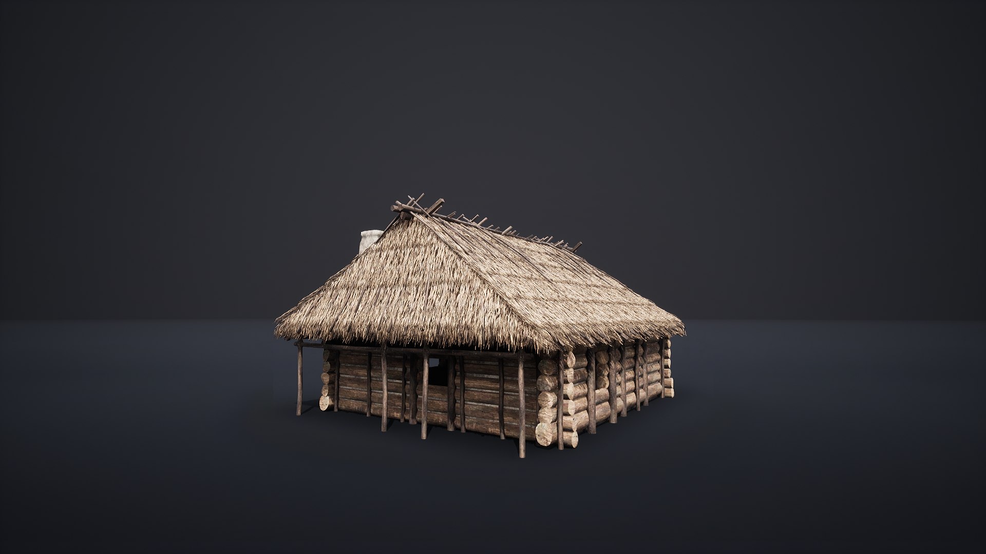 MEDIEVAL SLAVIC HOUSE COTTAGE CABIN HUT GENERIC VILLAGE FARM AAA 3D ...