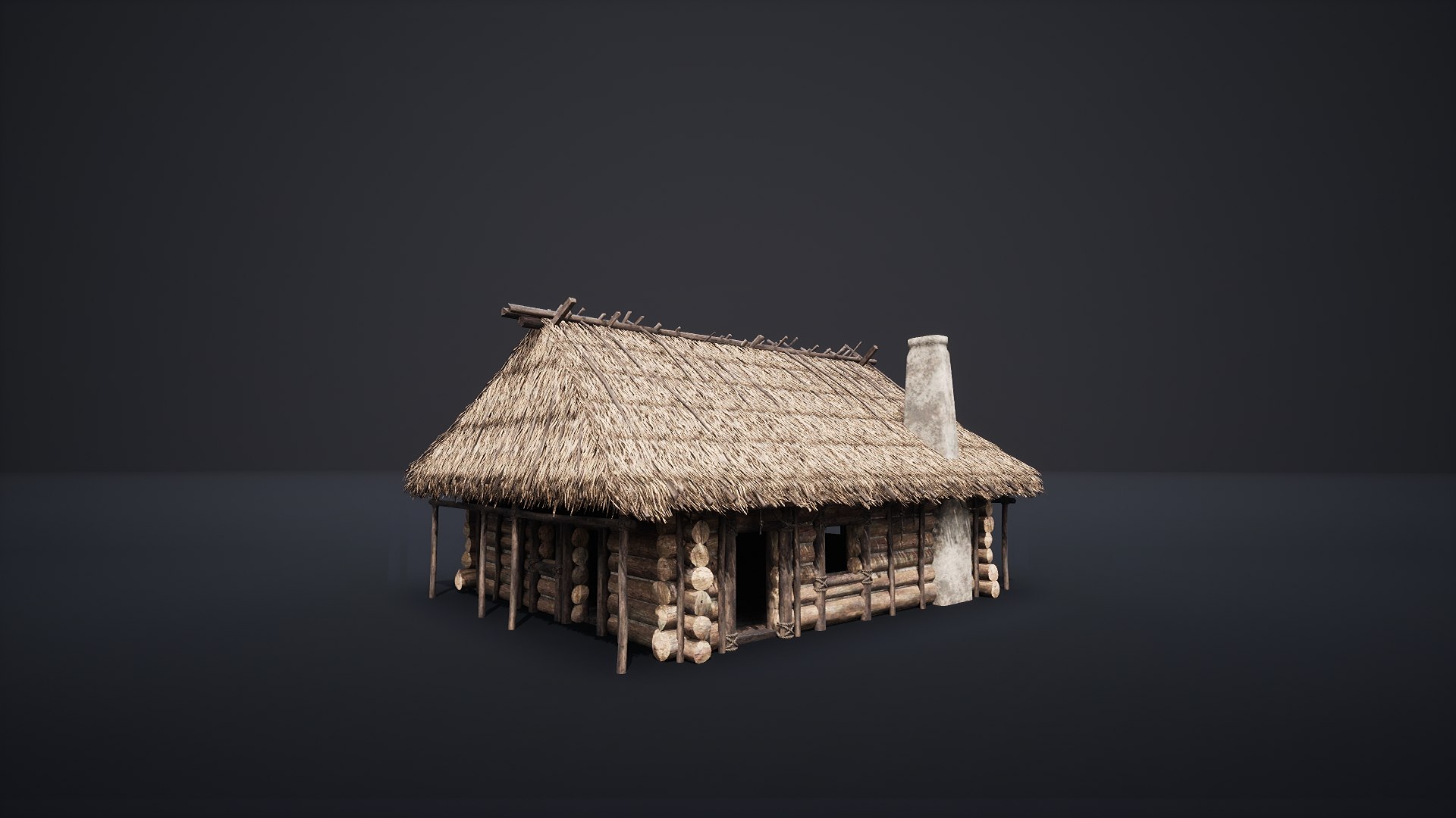 MEDIEVAL SLAVIC HOUSE COTTAGE CABIN HUT GENERIC VILLAGE FARM AAA 3D ...