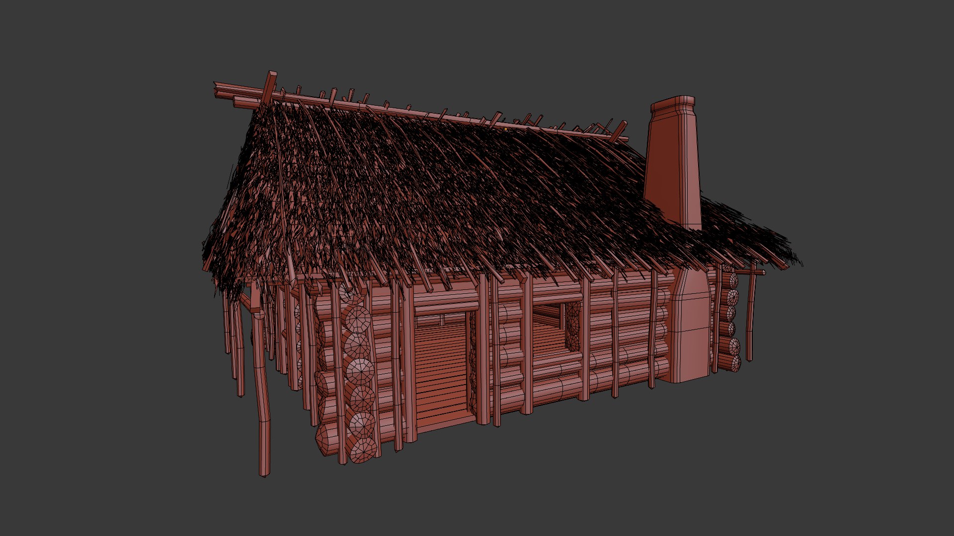 MEDIEVAL SLAVIC HOUSE COTTAGE CABIN HUT GENERIC VILLAGE FARM AAA 3D ...