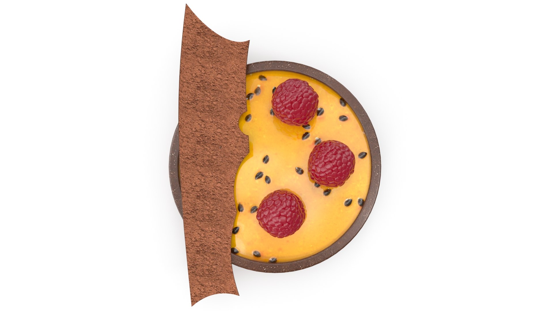 3D Passion Fruit Raspberry Tart - TurboSquid 2052030
