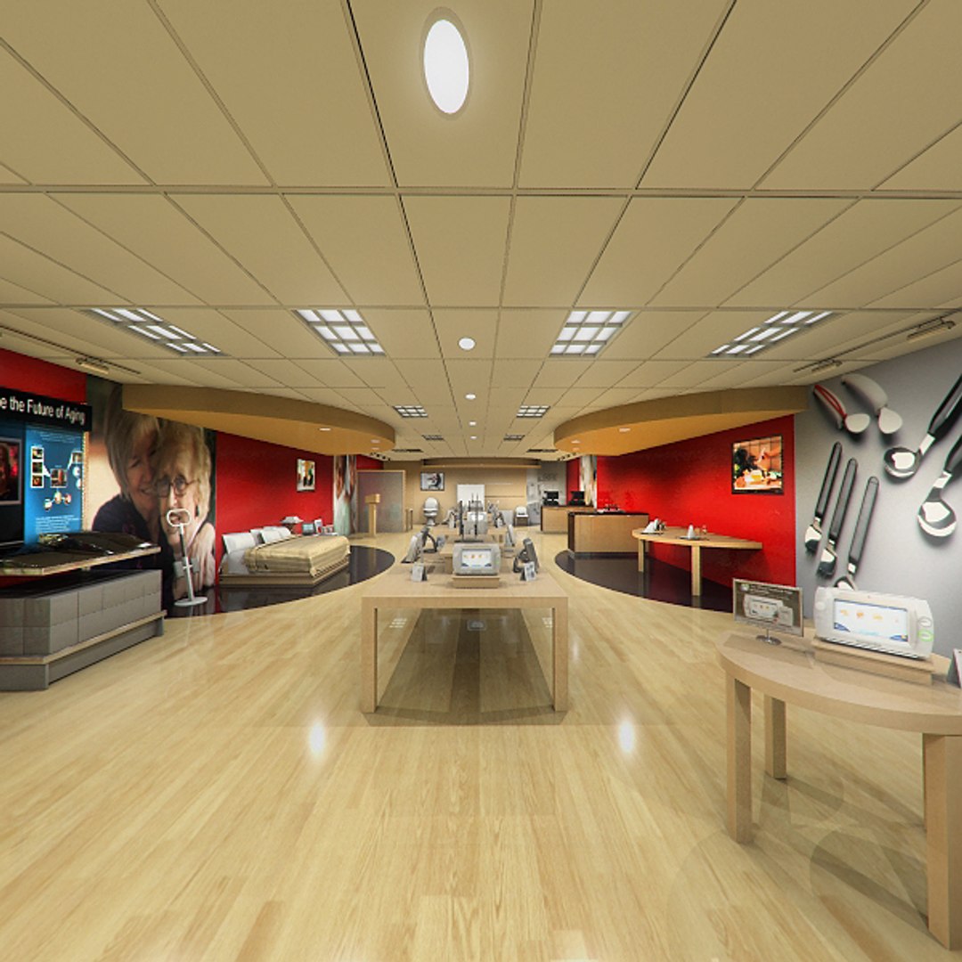 Retail Store Shopping 3d Model