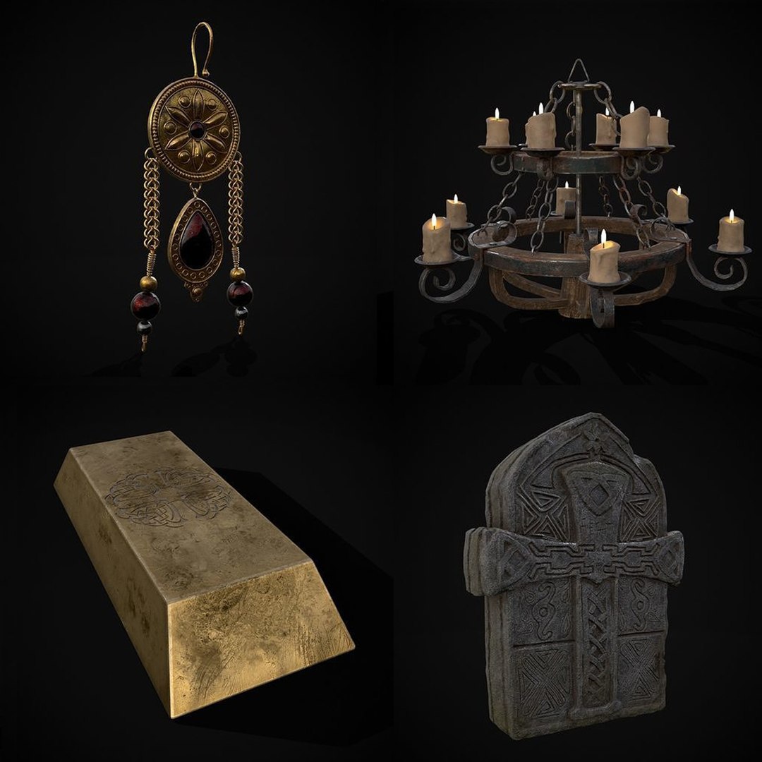 3D Medieval Prop Mix Thirty Two - TurboSquid 2035036