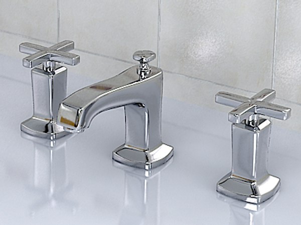 aquabrass polished moen 3d model