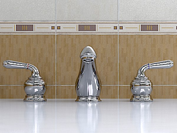 aquabrass polished moen 3d model