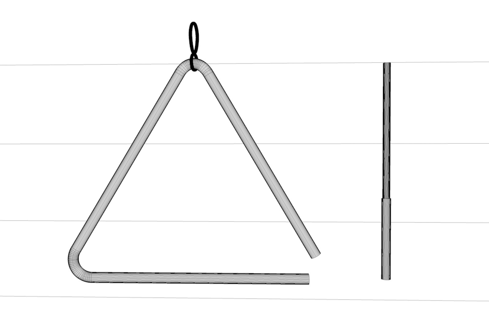 Triangle Instrument 3D - TurboSquid 1658858