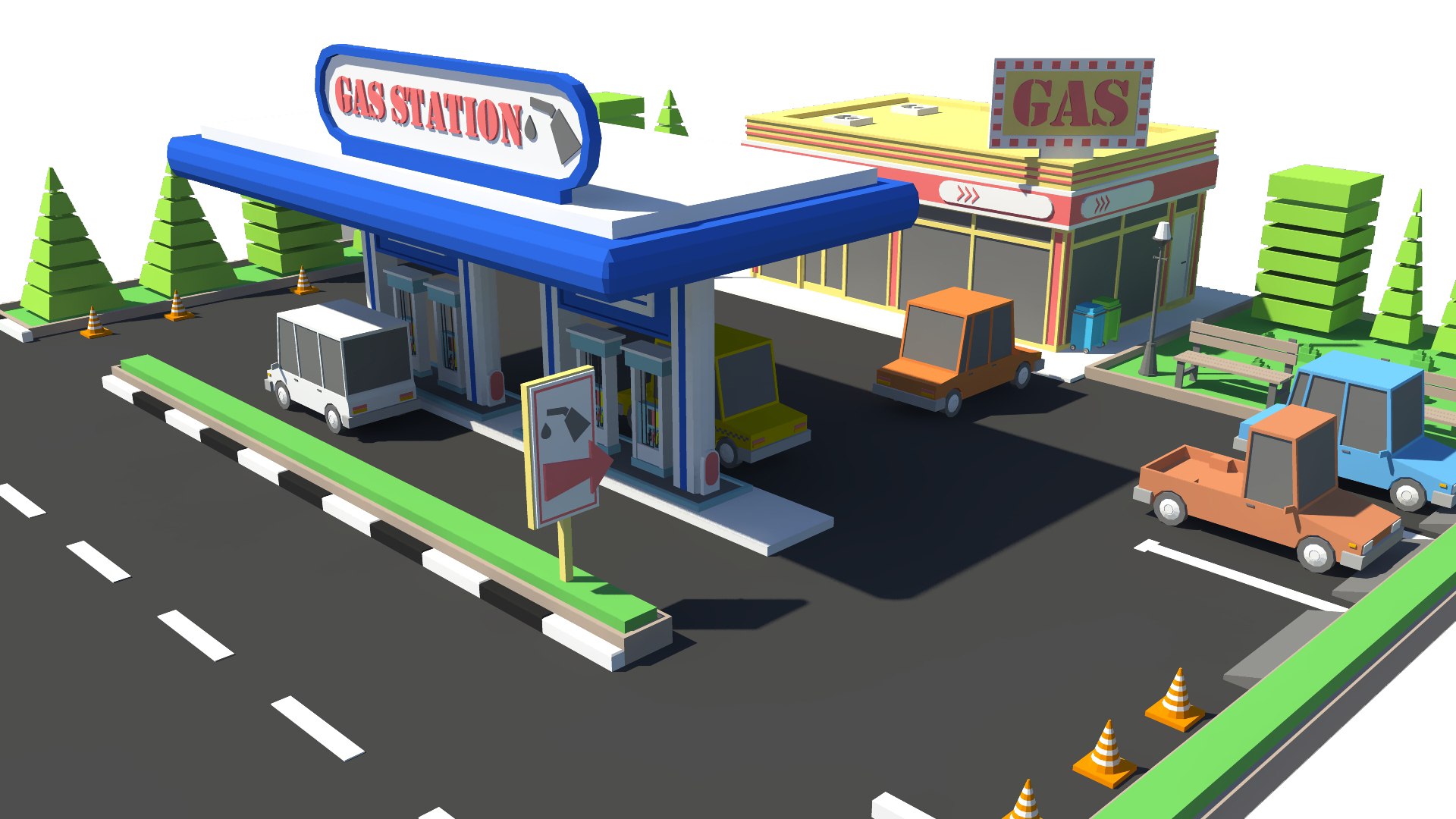 Gasstation01 3D Model - TurboSquid 1374031