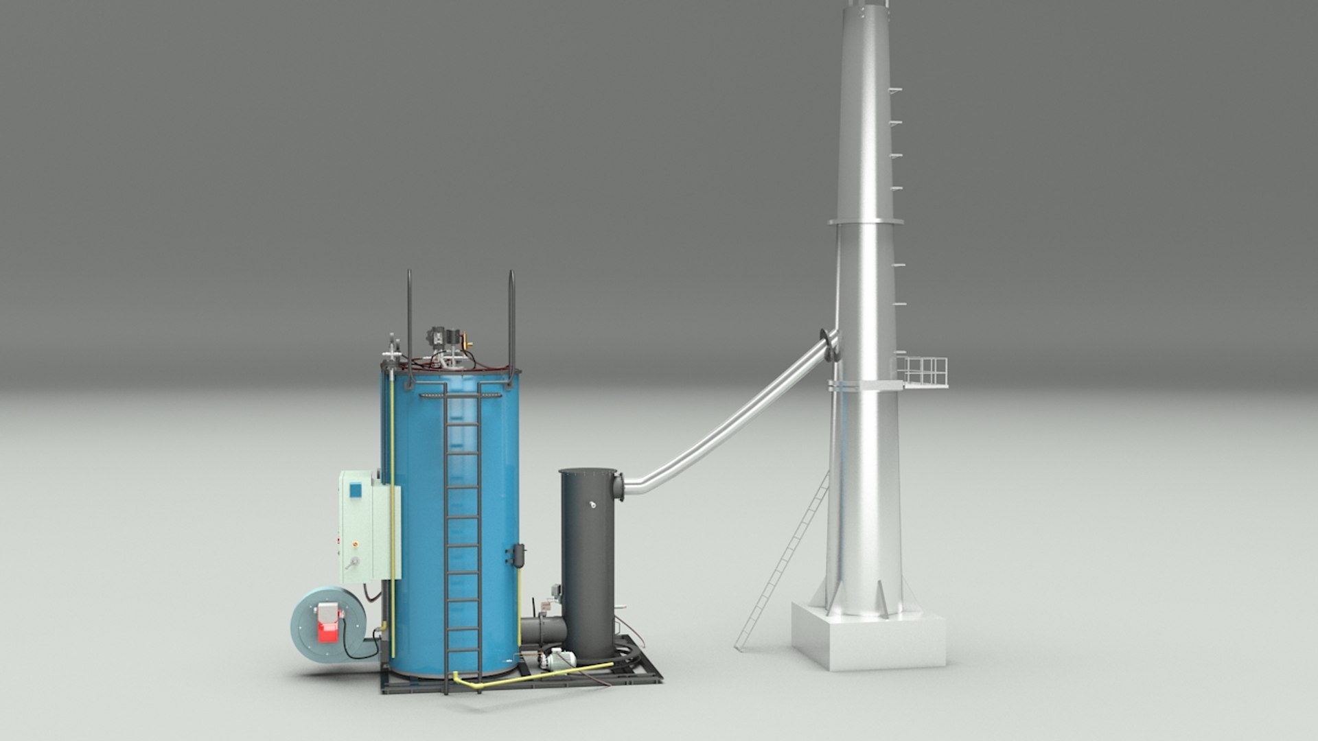 3d model solid fuel fired