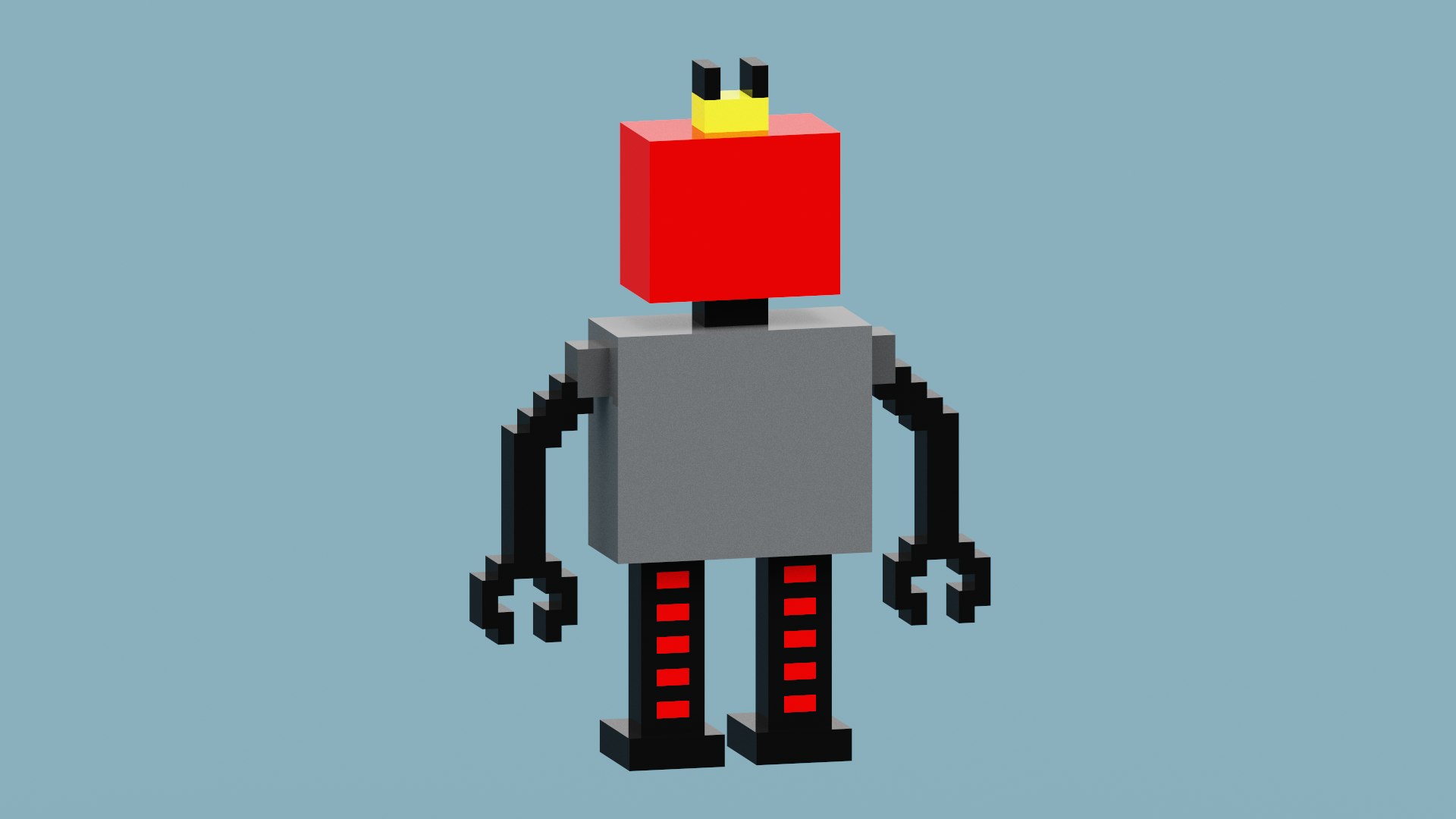 3D Voxel Robot - TurboSquid 2029570