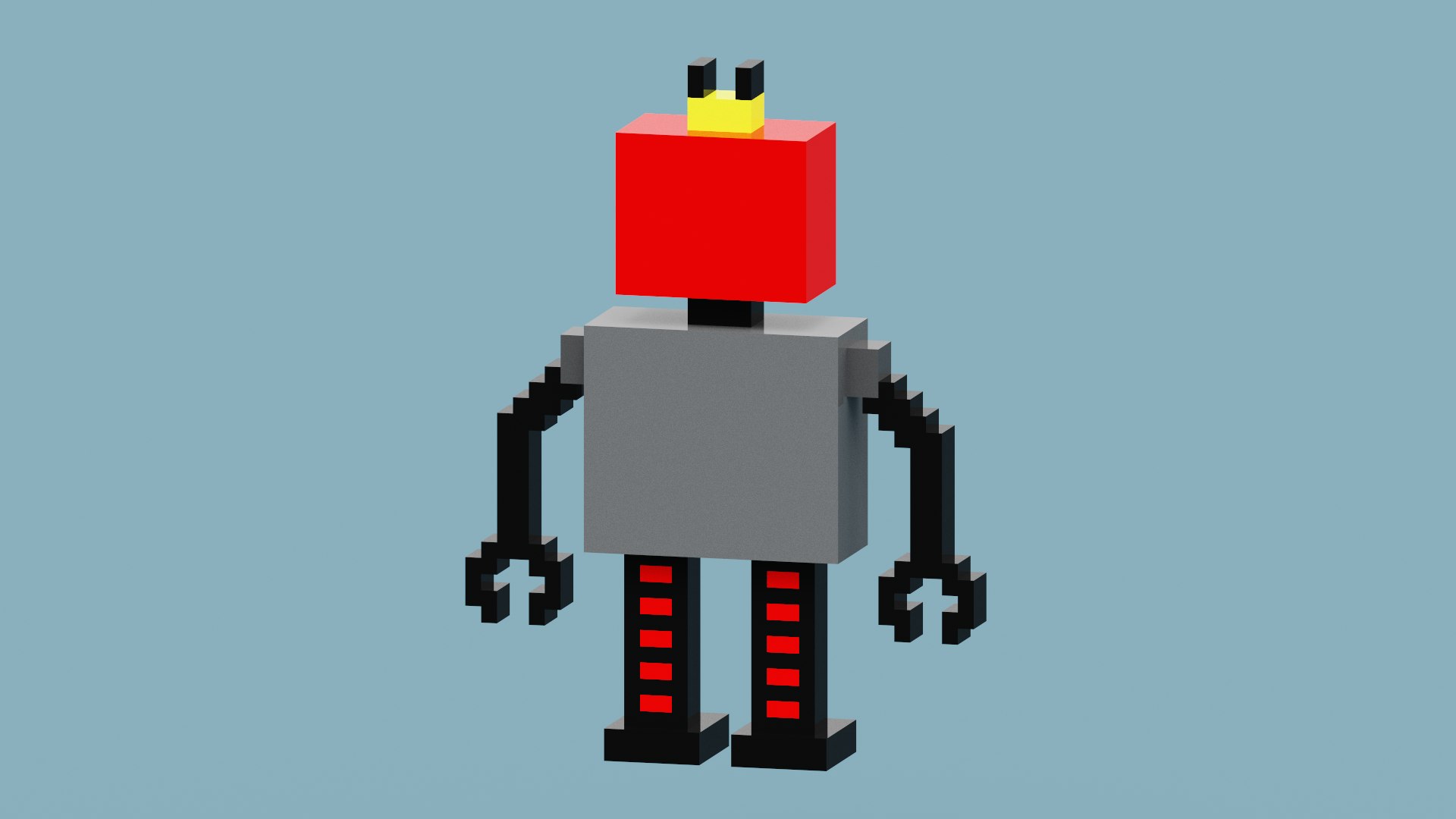 3D Voxel Robot - TurboSquid 2029570