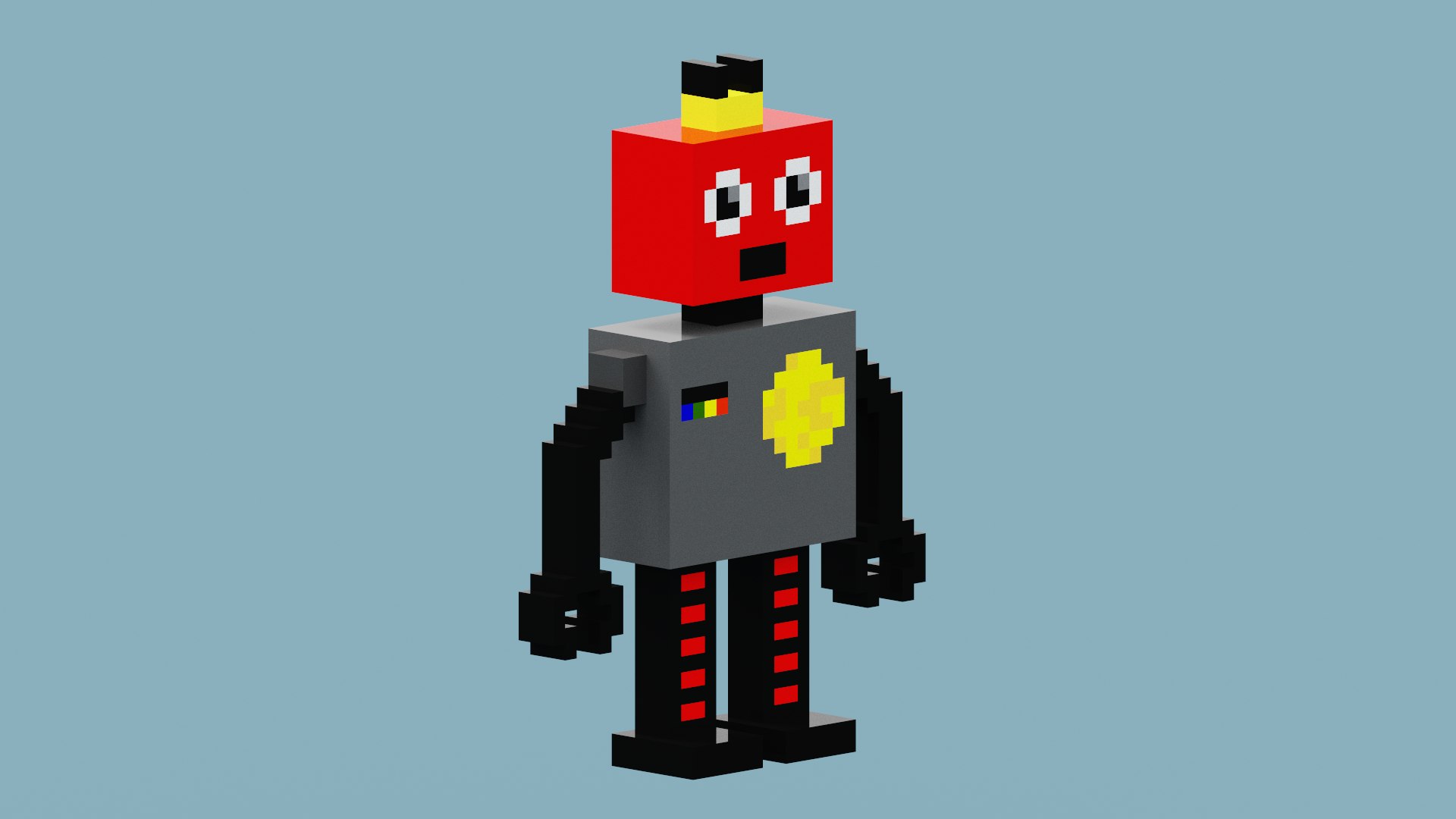3D Voxel Robot - TurboSquid 2029570