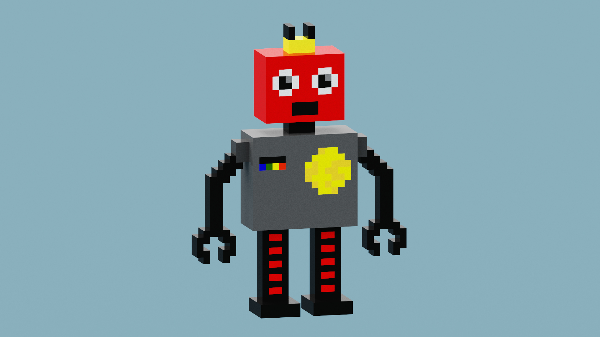 3D Voxel Robot - TurboSquid 2029570