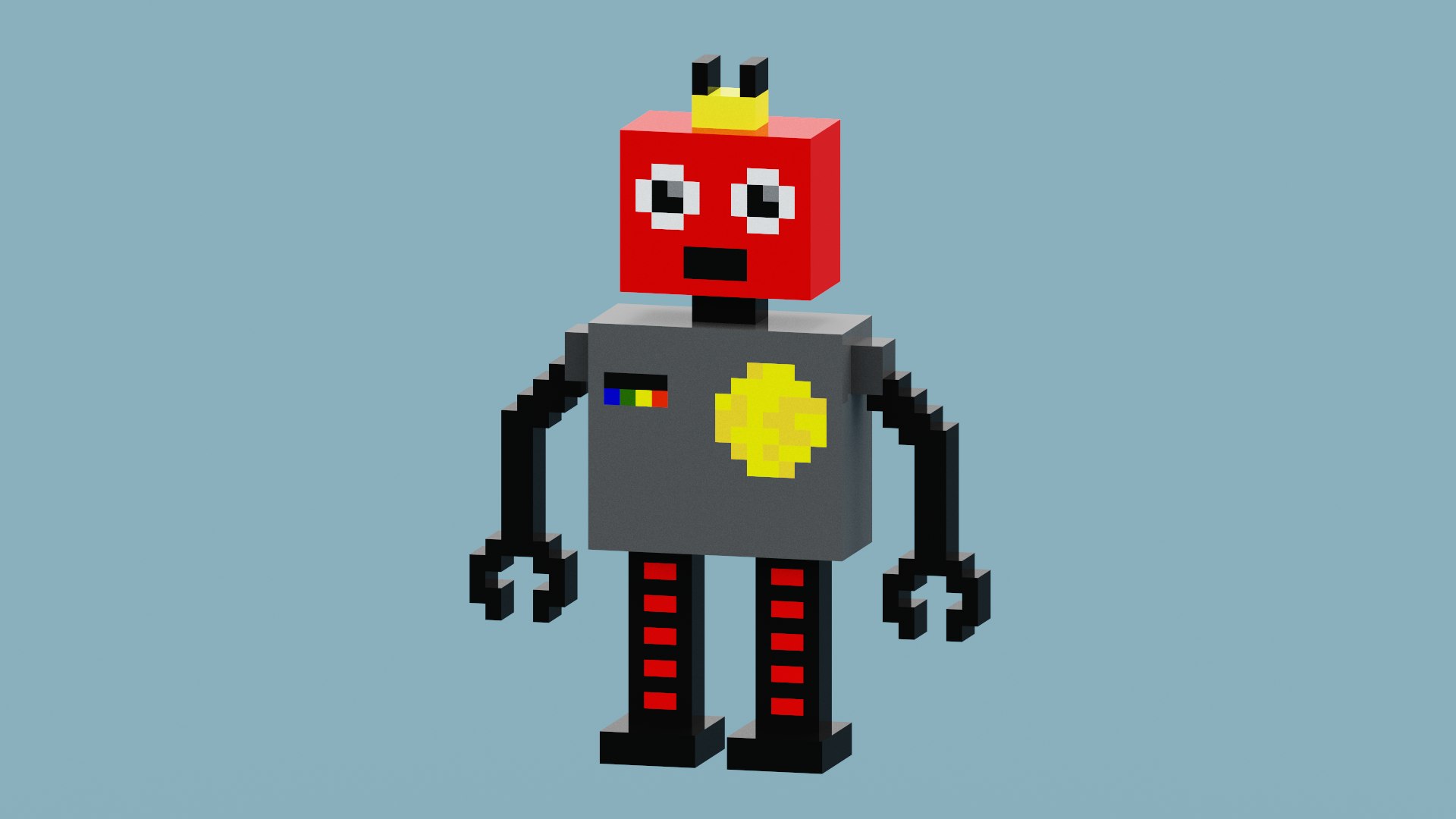 3D Voxel Robot - TurboSquid 2029570